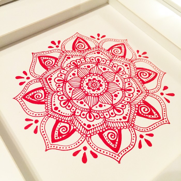 Red Orange Medium Mandala